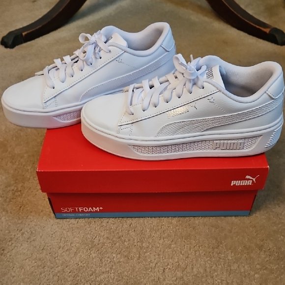 Puma | Shoes | Puma Classic White Sneakers | Poshmark